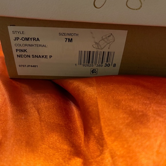 Jessica Simpson | Shoes | Jessica Simpson Pink Neon Snake Print Heeled ...